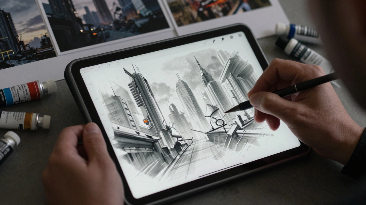 What is the grisaille technique in oil painting?